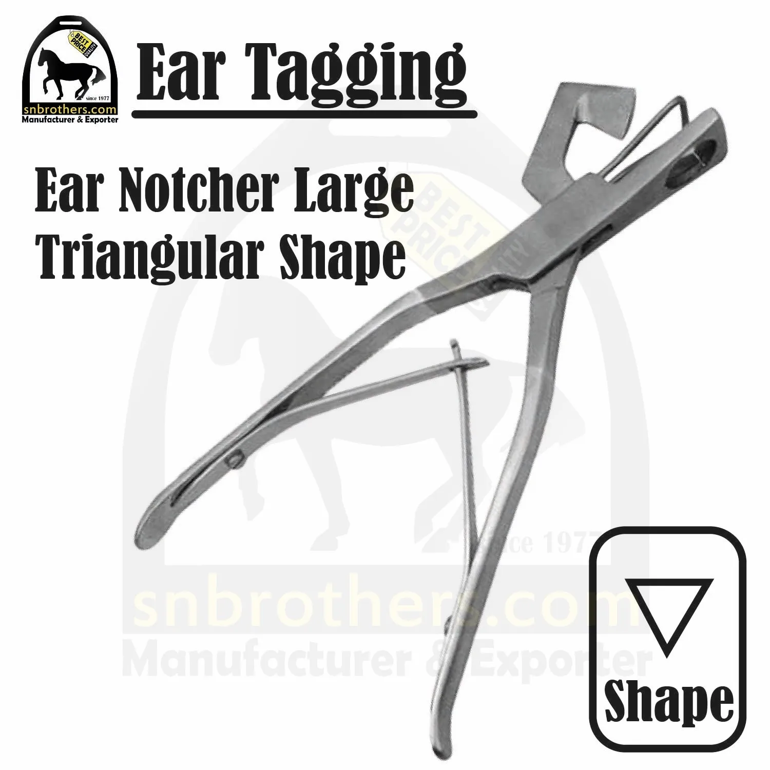 Veterinary Instruments | Ear Notcher Large Triangular Shape Cut Ss ...
