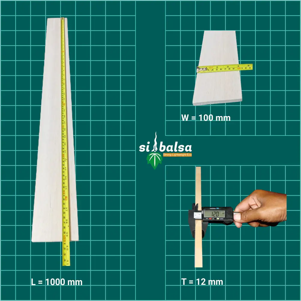 Balsa Sheet 12mm Indonesia Minimalist Style Application Light/Medium/Heavy Density As Request ...