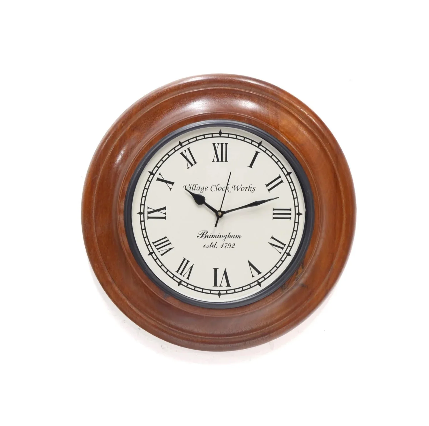 Hot Selling Extra Large Mango Wood Vintage Roman Numeral Quartz ...