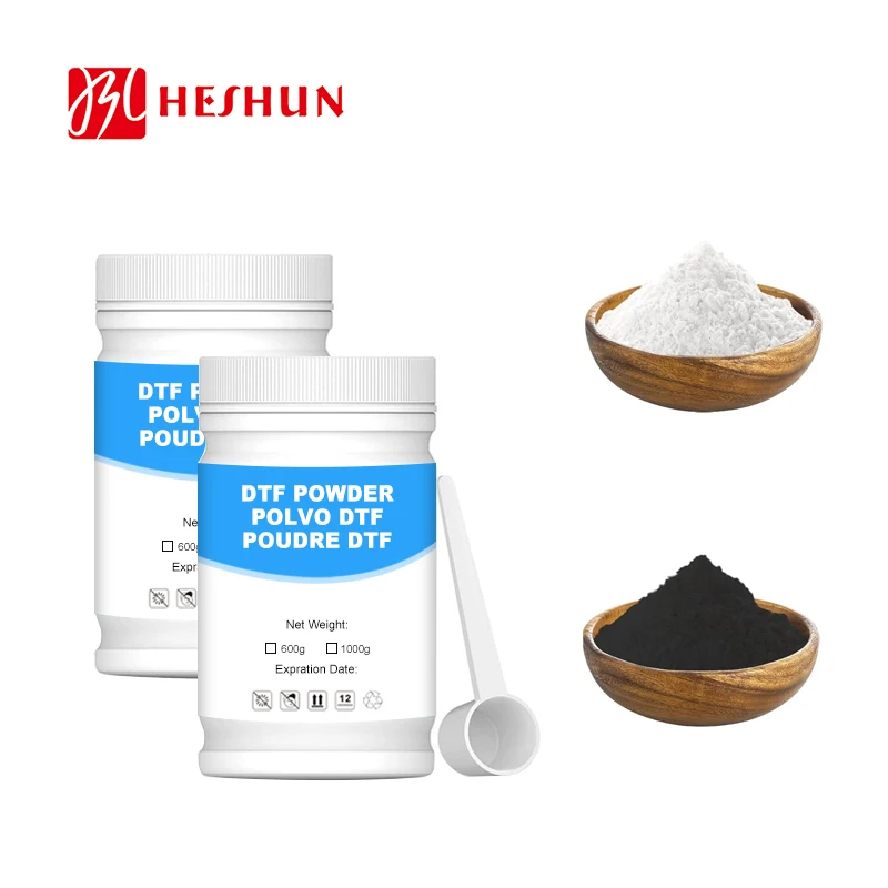 HS DTF Hot Melt White Black Soft High Stretchable DTF Powder 1KG Bottle TPU Adhesive Gum for DTF ...