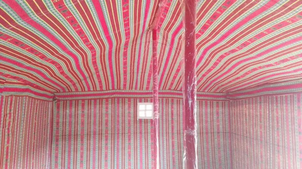 New Arabic Style Stripe Canvas Black & White Traditional Tent Desert ...