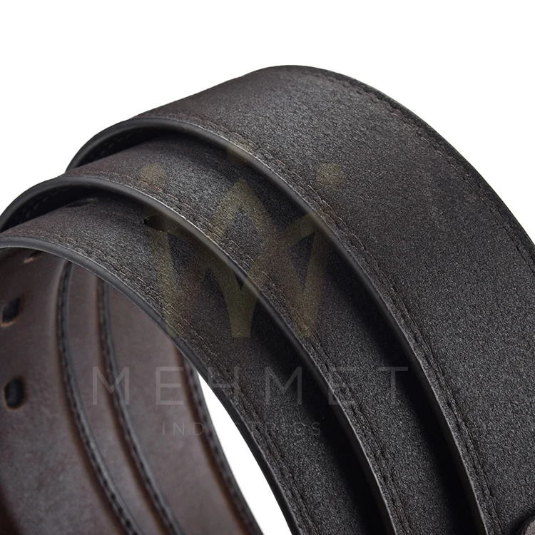 Men's Leather Belt Men Leather Dress Belt Alloy With Anti Scratched ...