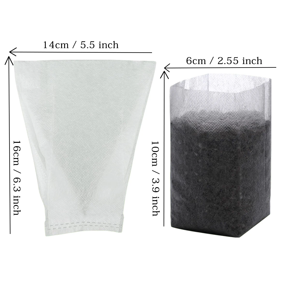 Biodegradable Nursery Plant Grow Bags Seedling Growing Planter Planting ...