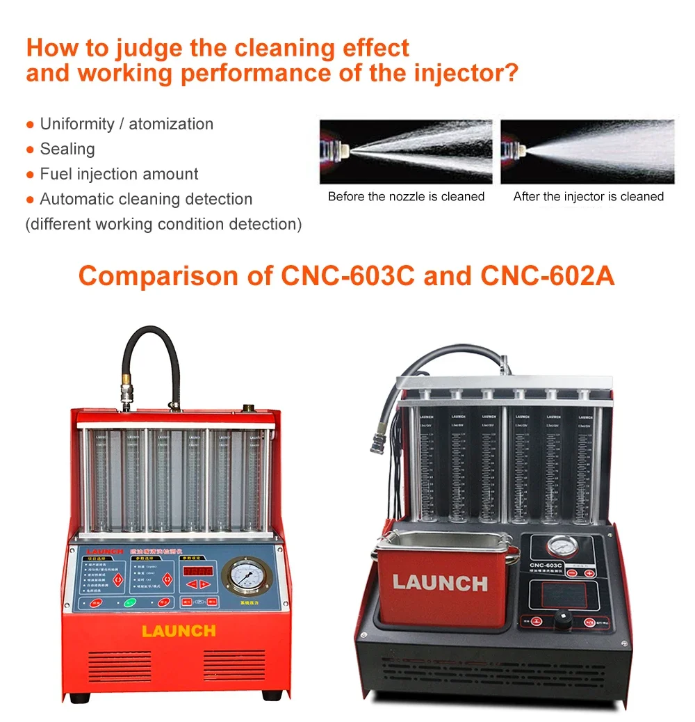 For CNC603A Engine Analyzer Fuel Injector Tester with Ultrasound ...