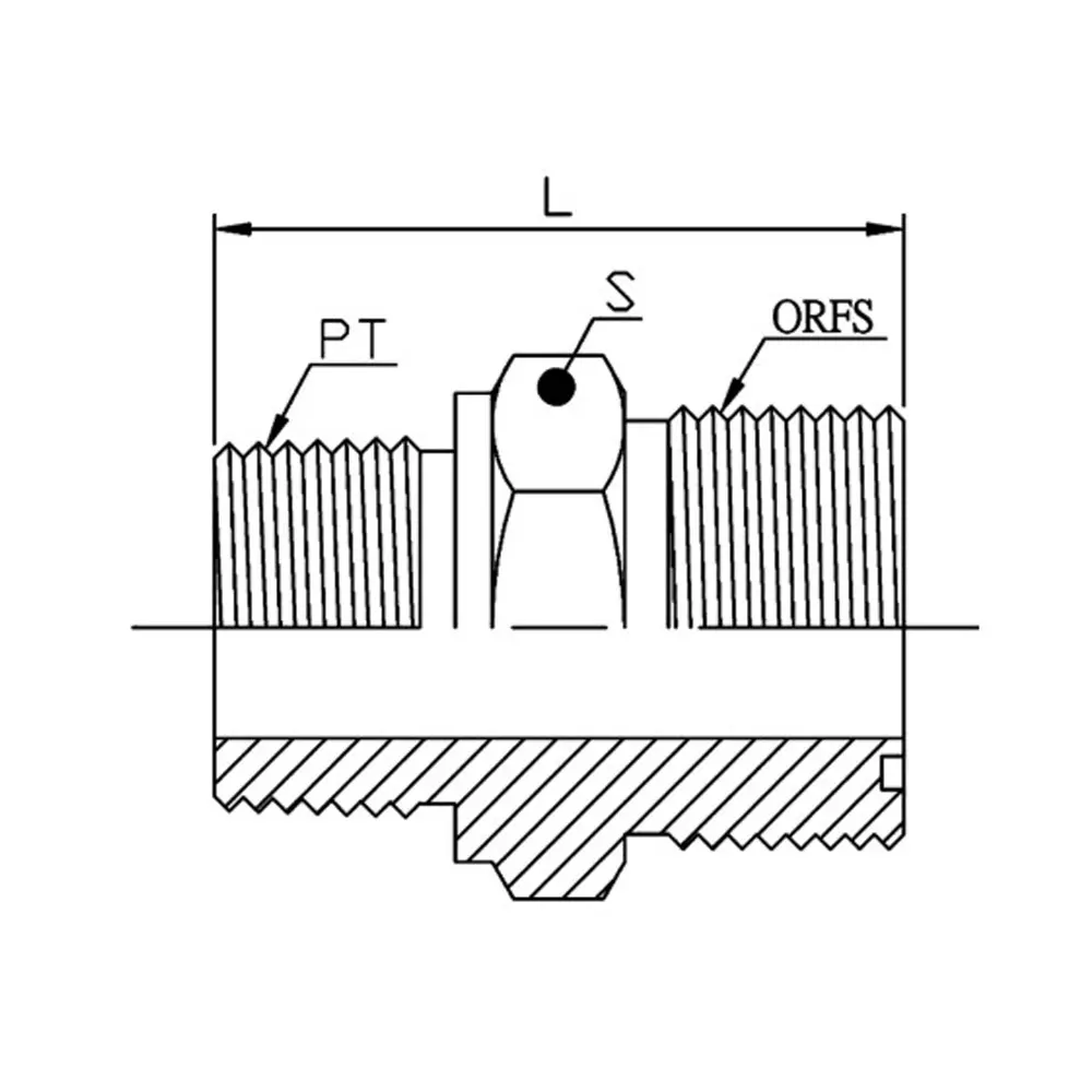 1/4" 1/2" Male Bspt Male Orfs Tube Male Connector - Buy Tube Connector ...