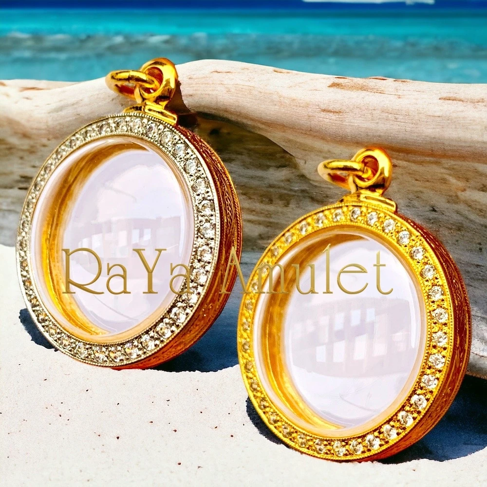 Amulet Case No.871,Italian Gold Case,Embedded With Diamonds,Excellent ...