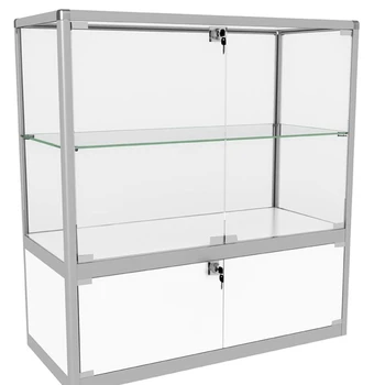 Modern Glass Display Cabinets Square Showcase,Aluminum Profiled Glass ...