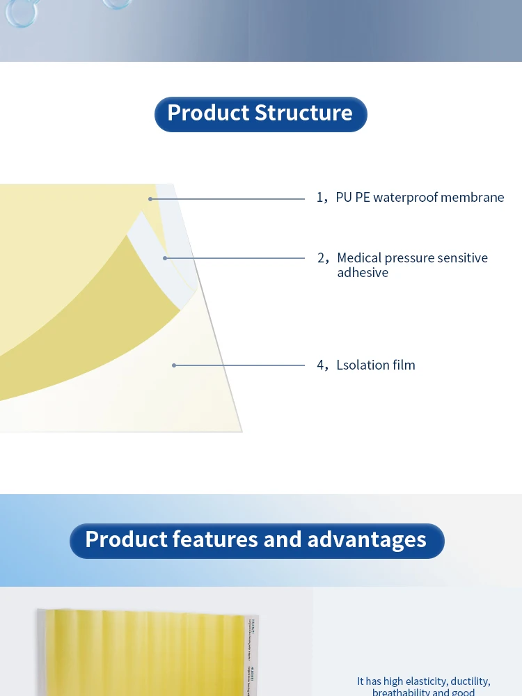 Premium Transparent Film Dressing With Iodine Post Self Adhesive ...
