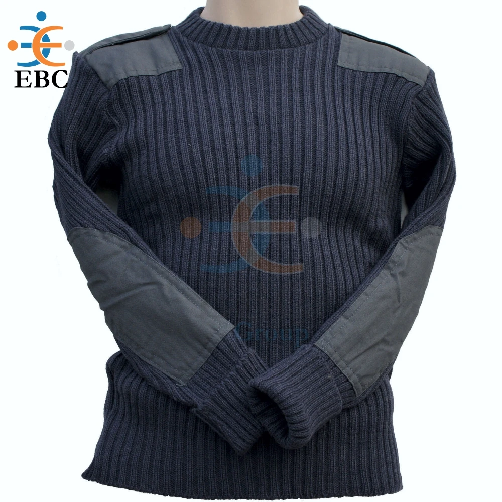 100% Pure Wool Men's Sweater Patch Design Tactical Forces Knitted ...