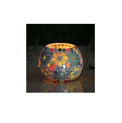 Fancy Design Glass Candle Holders Lanterns Mosaic Tealight Votive ...