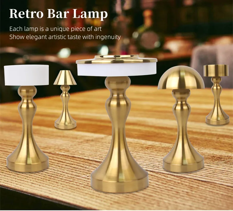 Led Bar Table Lamp Touch Dimming Cordless Rechargeable Desk Lamp For ...
