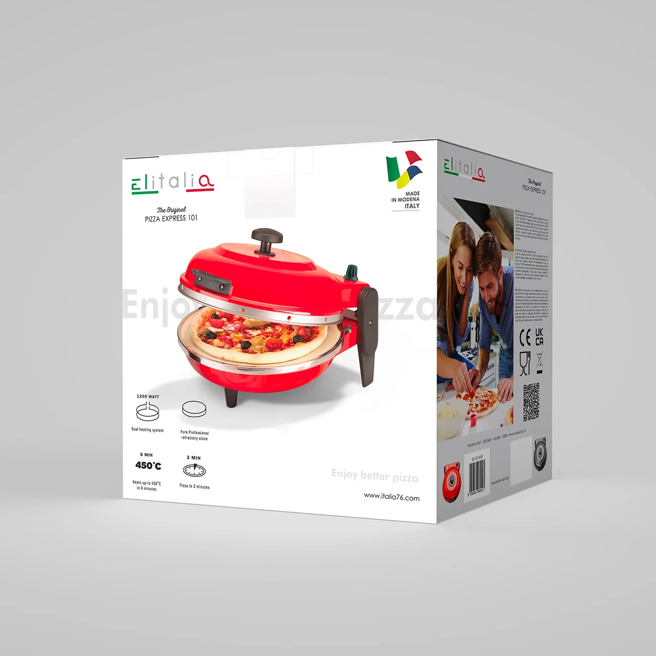 Countertop Electric Pizza Oven Napoli Made In Italy 1200w Round ...