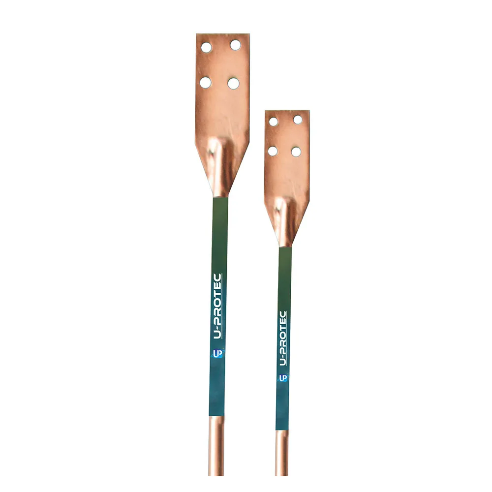 25 Mm Copper Bonded Earthing Electrode & Rod 250 Microns With V Shape ...