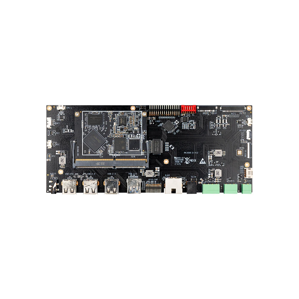 RockChip Module Board RK3566 SOM+Carrier Android Linux RJ45 USB C USB a ...