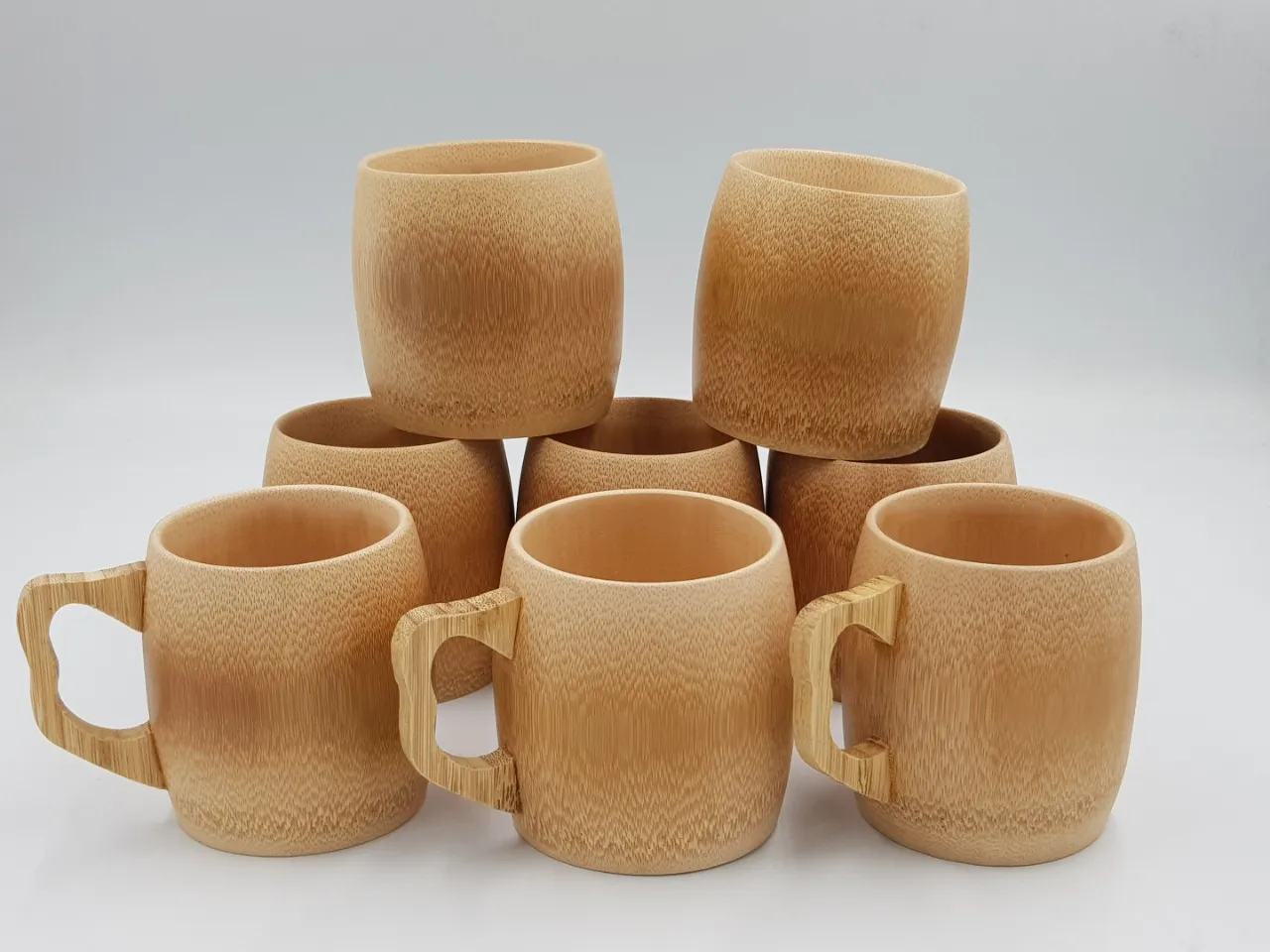 Natural Eco Friendly Bamboo Cups With Reusable Bamboo Coffee Cup for ...