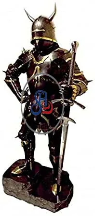 Medieval Knight Gothic Suit Of Armor Medieval Combat Horn Helmet ~full ...