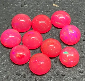 Pink Ethiopian Opal 6mm Round Flat Back 100% Natural Loose Gemstone ...
