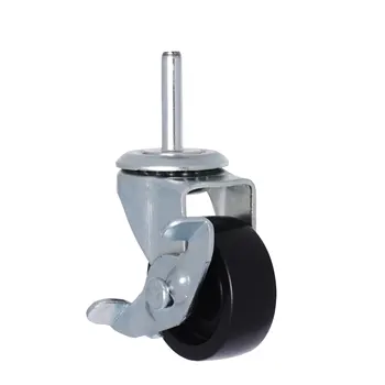1.5 Inch Caster Wheel Pin Stem Mounting With Side Brake And Pp Wheels ...