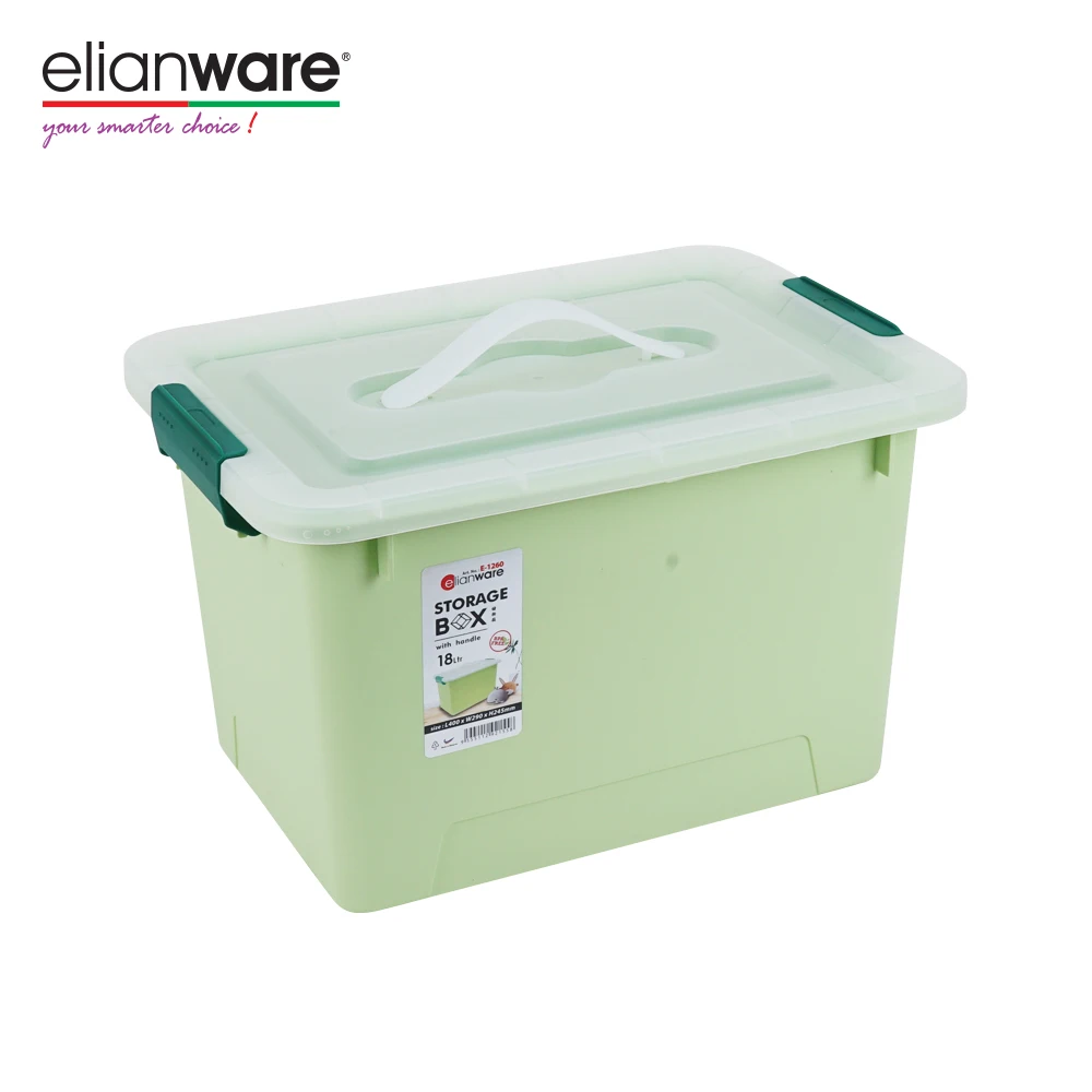Elianware Hand Carrier Rectangle Storage Box Handle With Four Wheel ...