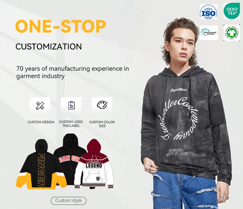 Mh002 Custom Hoodie Men Heavyweight Oversized Men's Hoodies Sweatshirts ...