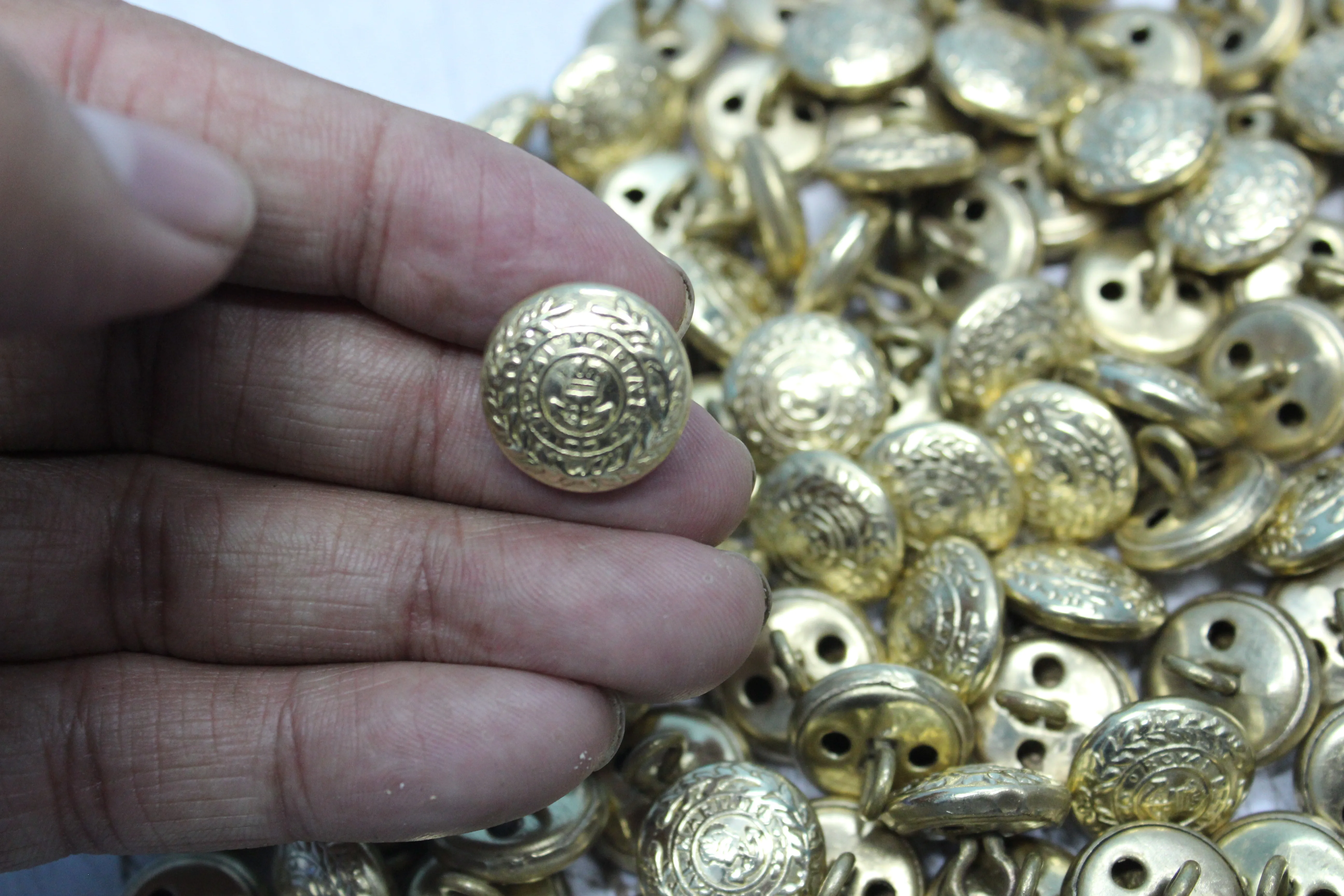 Ceremonial Gold Custom Sewing Snap Kurta Button Zinc Alloy 10mm for Men ...