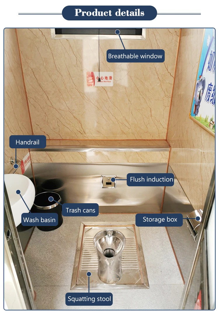 40ft 20ft Prefabricated House Villa House Prefabricated Homes With Toilet Portable Toilet Modern ...