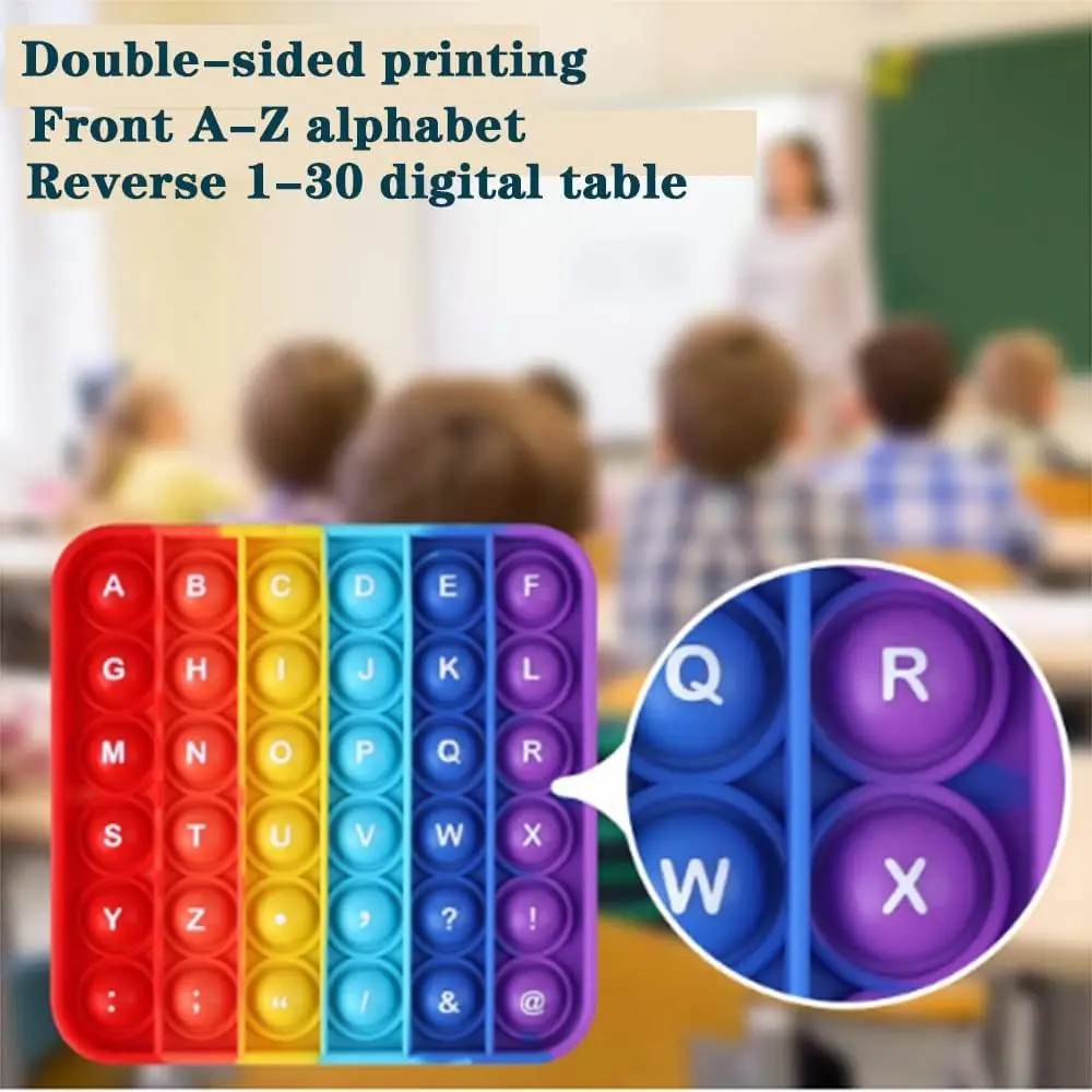 Alphabet Pop Rainbow Fidget Toy - Stress Relief & Fun