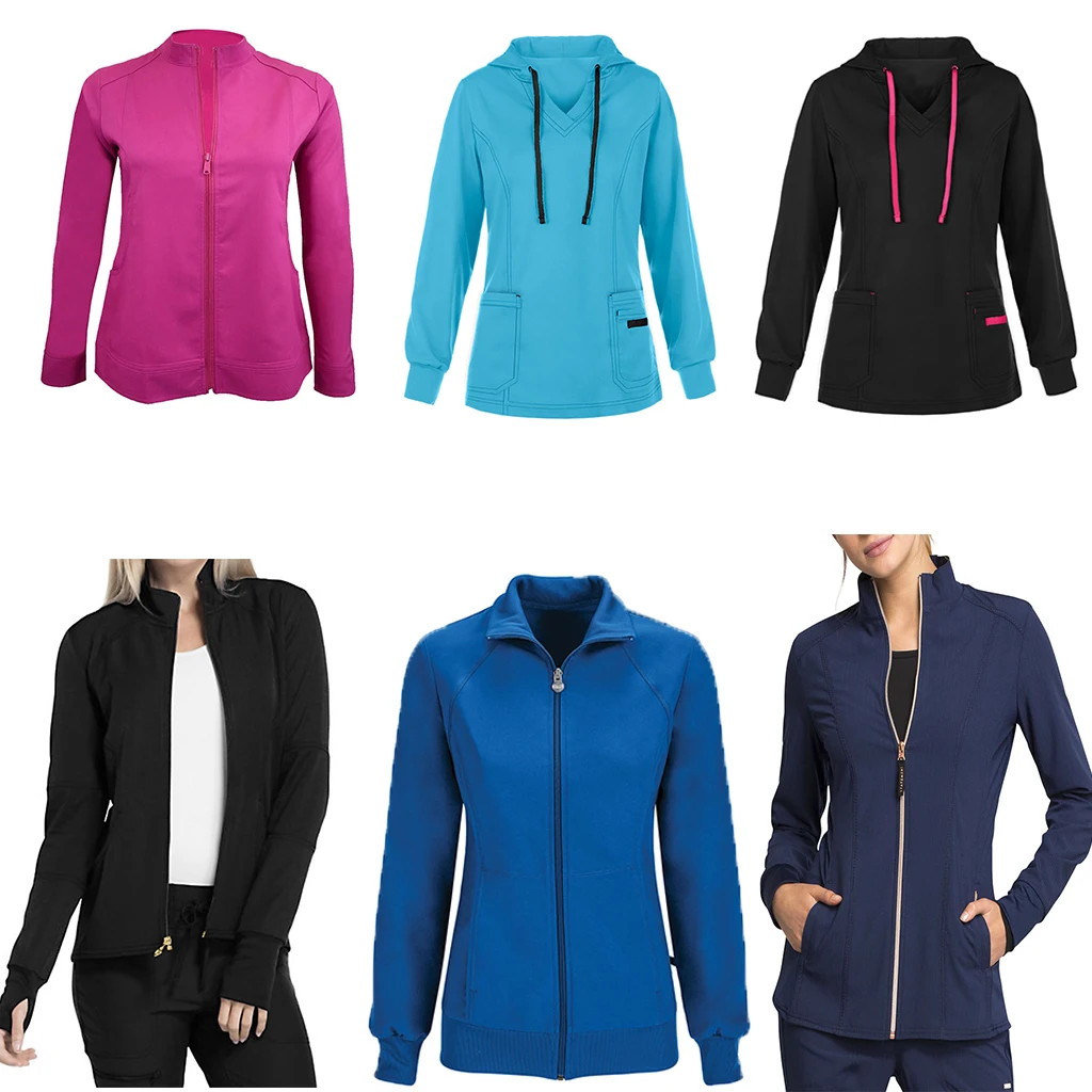 Premium Quality Women Nursing Uniforms Medical Stretchy Scrubs Jacket ...