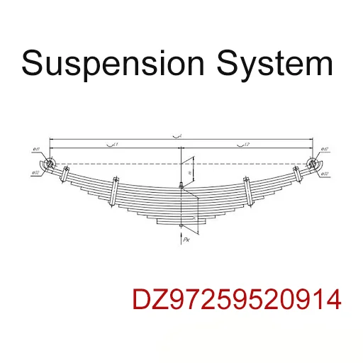 Shacman Heavy Truck Leaf Spring Assembly DZ97259520914 | New Heavy Duty ...
