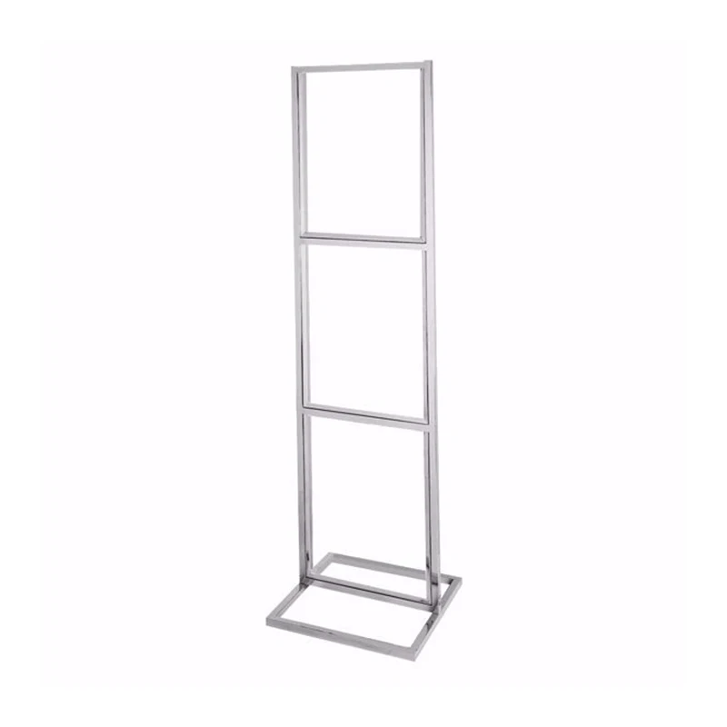 Free Standing 3-Tier Poster Stand Retail Sign Holder Tall Info Board ...