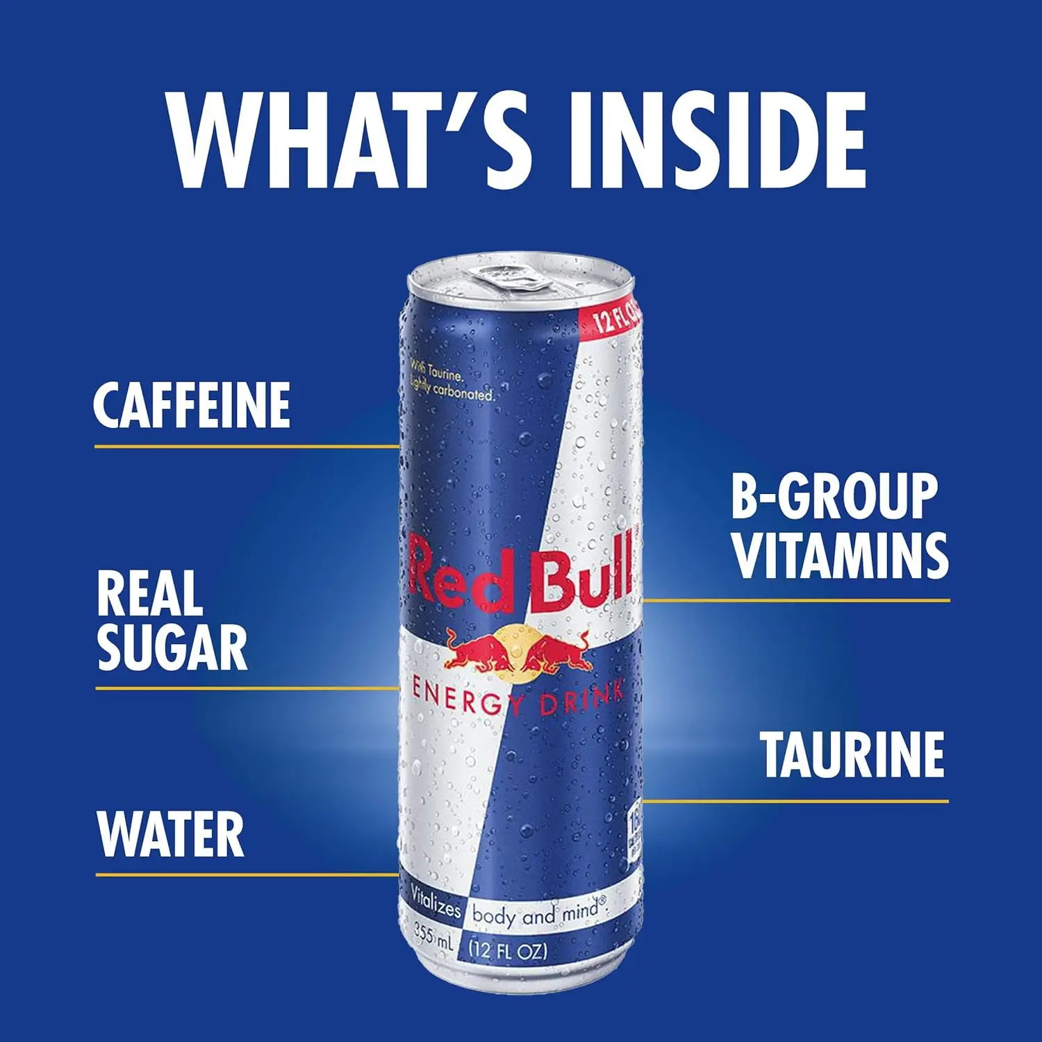 Red Bull Energy Drink 12 Fl Oz - Pack Of 4 Cans - Boost Performance ...