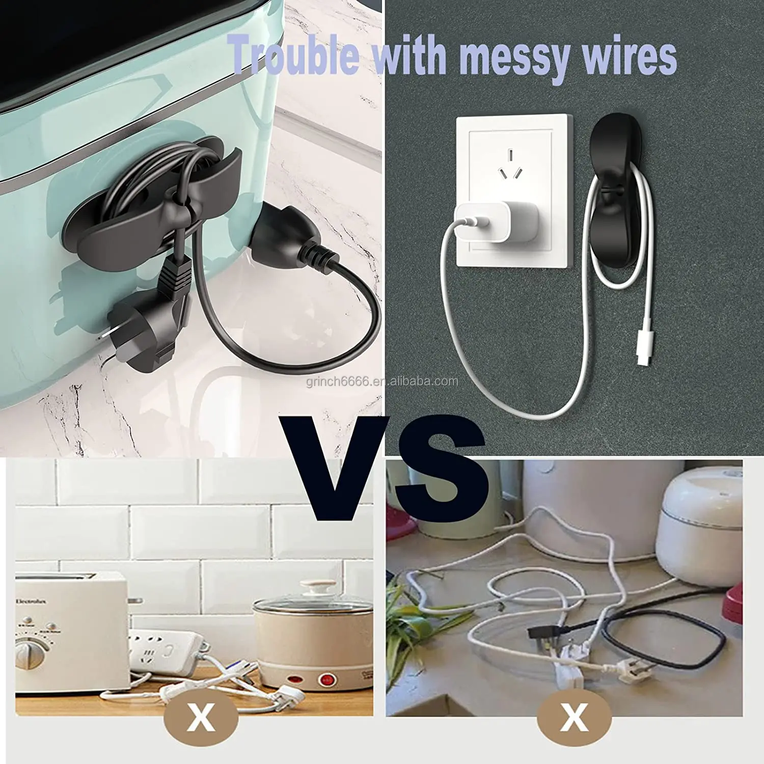 Adhesive Cord Organizer For Kitchen Appliances Kitchen Tangled Cords ...