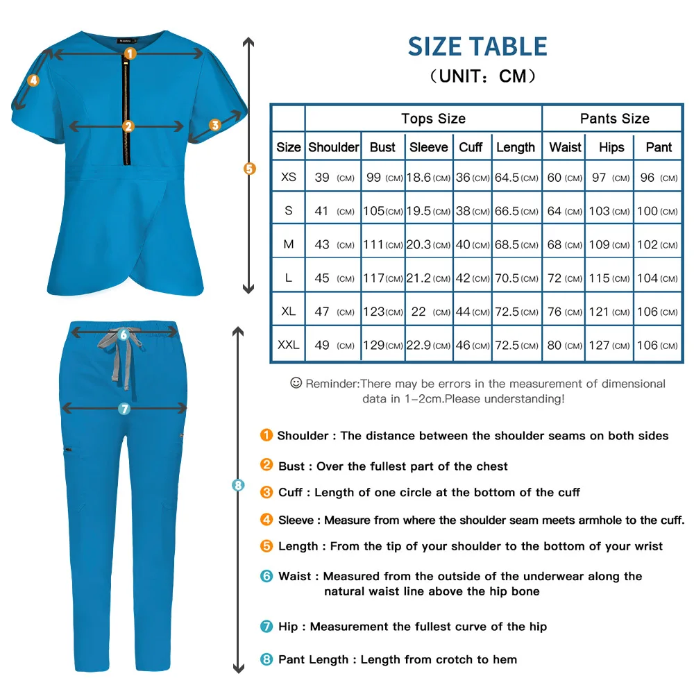 Hospital Uniforms Nursing Sets Scrub Uniform Nurse Set For Women 100% ...
