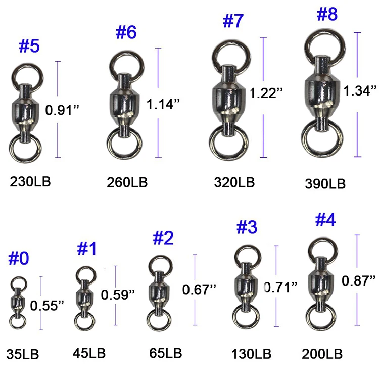VIKETECH Ball Bearing Swivels - High Strength Fishing Connectors