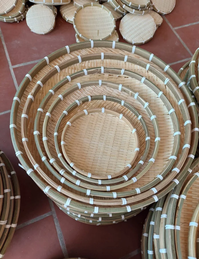 Natural Winnowing Basket - Handmade Eco-Friendly Tre Vietnam