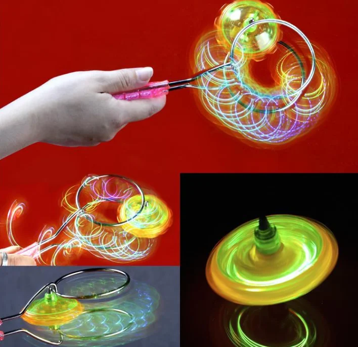 Retro Light Up Gyro Wheels Set Circular Track Flywheel For Kidstop Fun ...