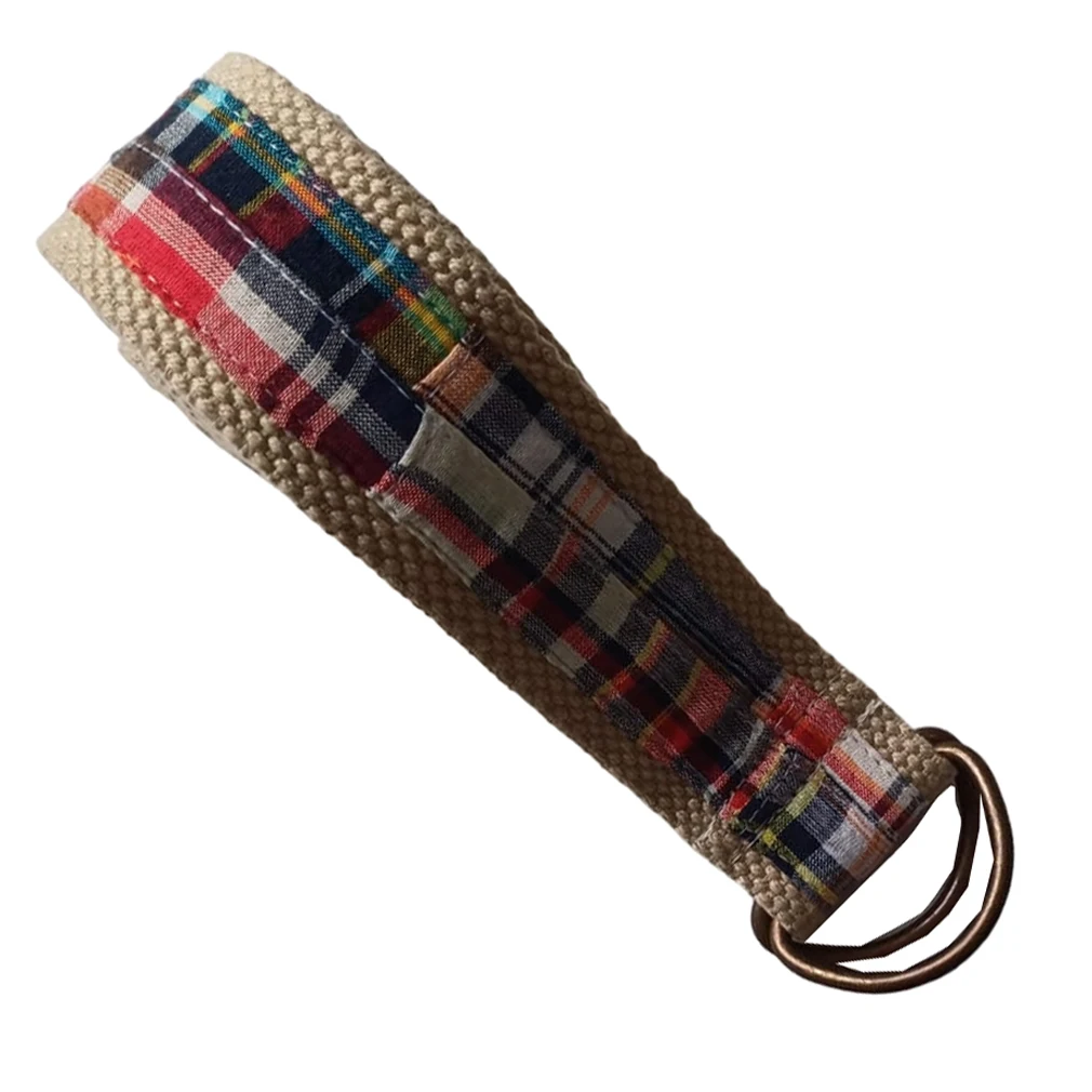 Adjustable Double D Ring Buckle Fashionable Colorful Stripe Patchwork ...