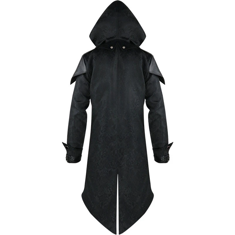 Baige Assassin Cosplay Medieval Man Streetwear Hooded Jackets Outwear ...