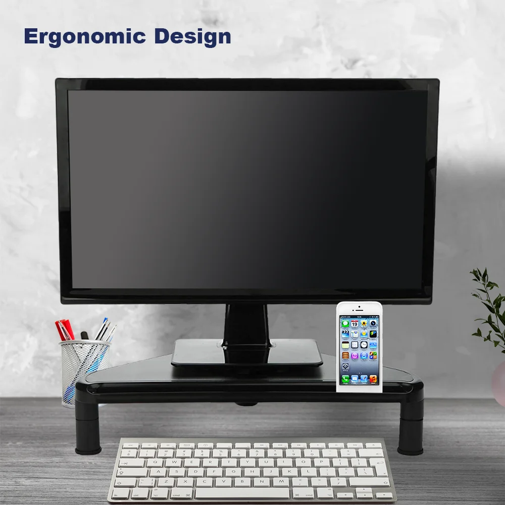 Customizable Abs Corner Computer Monitor Stand In Black - Buy Computer ...