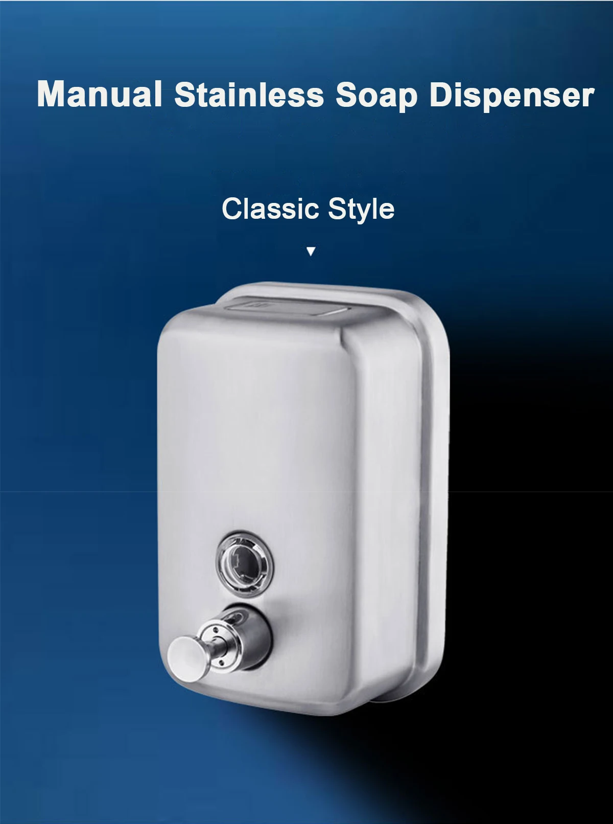 Customized Capacity Hotel Push-button Hand Wall Mounted Stainless Steel ...