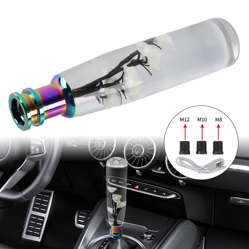 Gear Shift Knob Auto Gear LED Light Shift Knob Manual Universal Shifter ...
