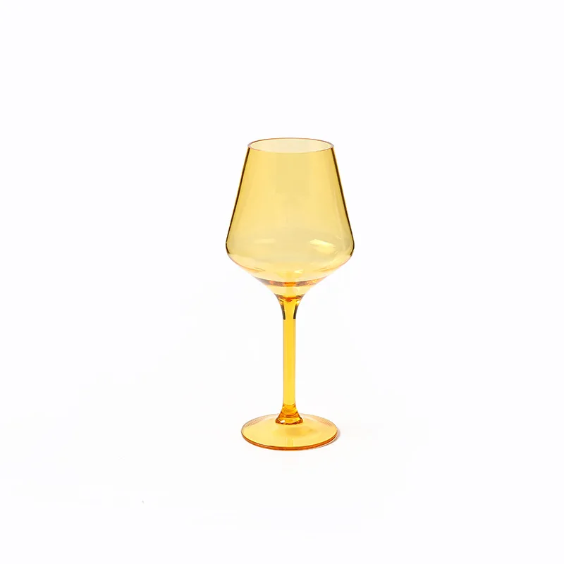 Acrylic Wine Glasses With Stems Set Of 4 Colored Reusable Unbreakable And Shatterproof Poolside