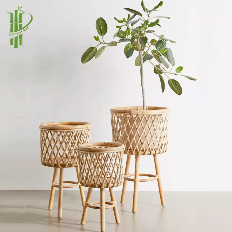 Stylized Flower Pots Made From Natural Materials - Buy Bamboo Products ...