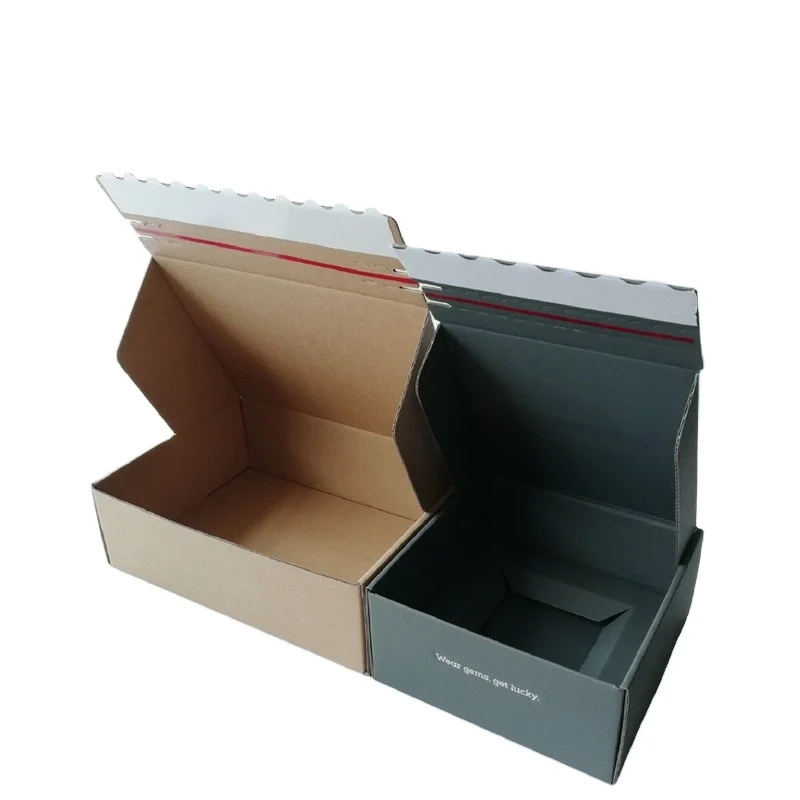 Custom Recyclable Corrugated Paper Packaging Self Sealing Mailer ...