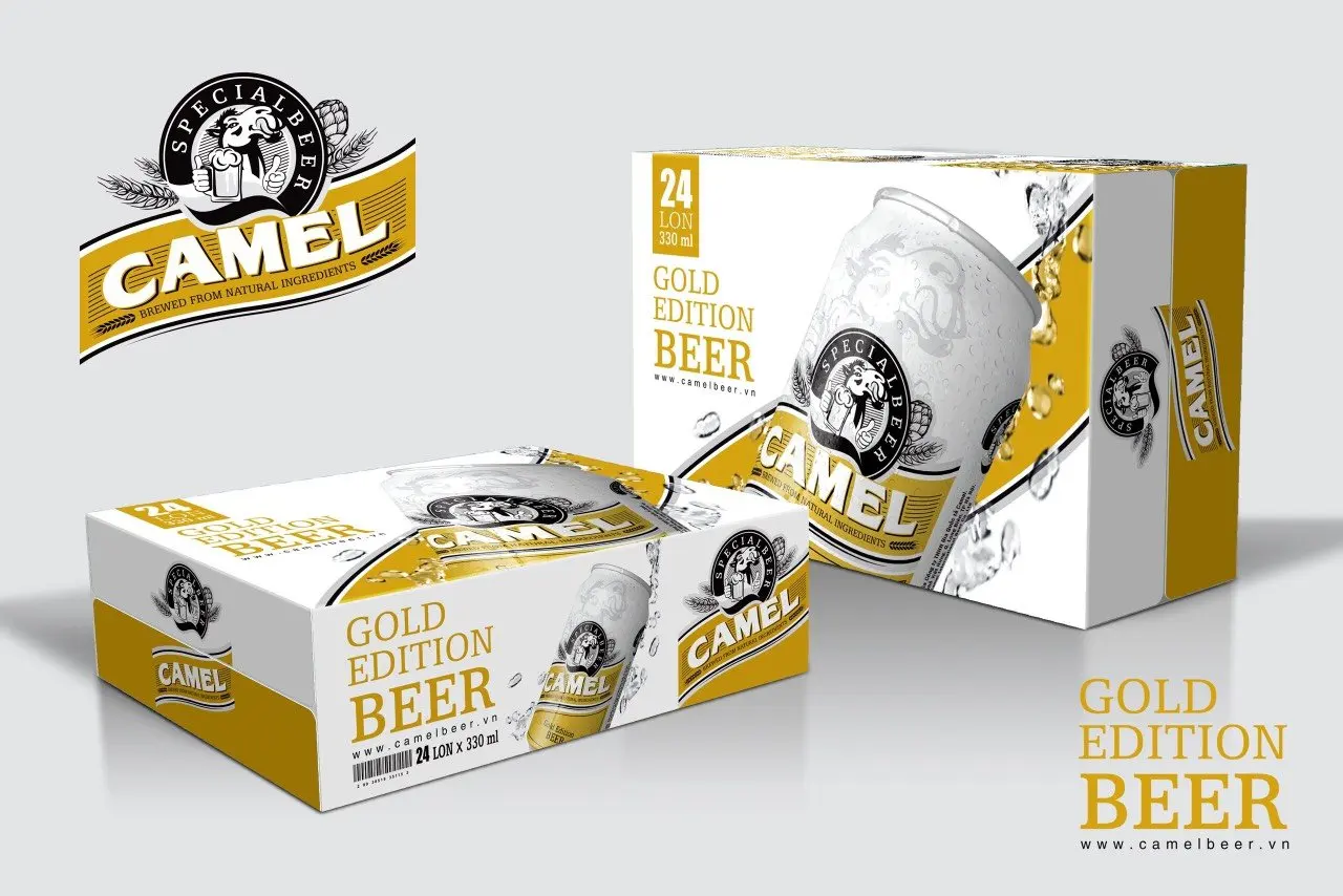 Alcohol Drink Camel - Premium Gold Lager Beer 330ml Can Tinned With ...