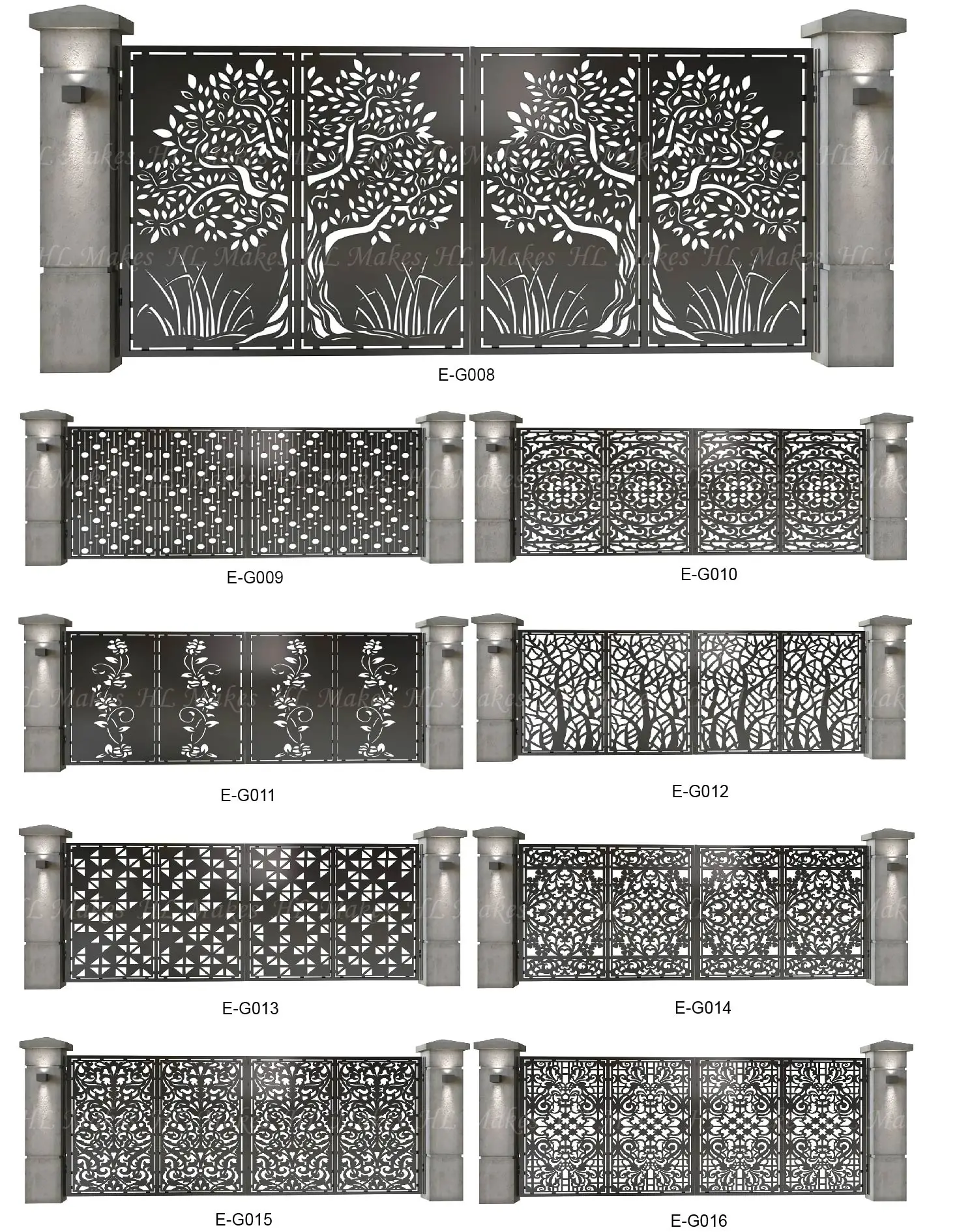Customise Laser Cut Decorative Outdoor Privacy Art Panels