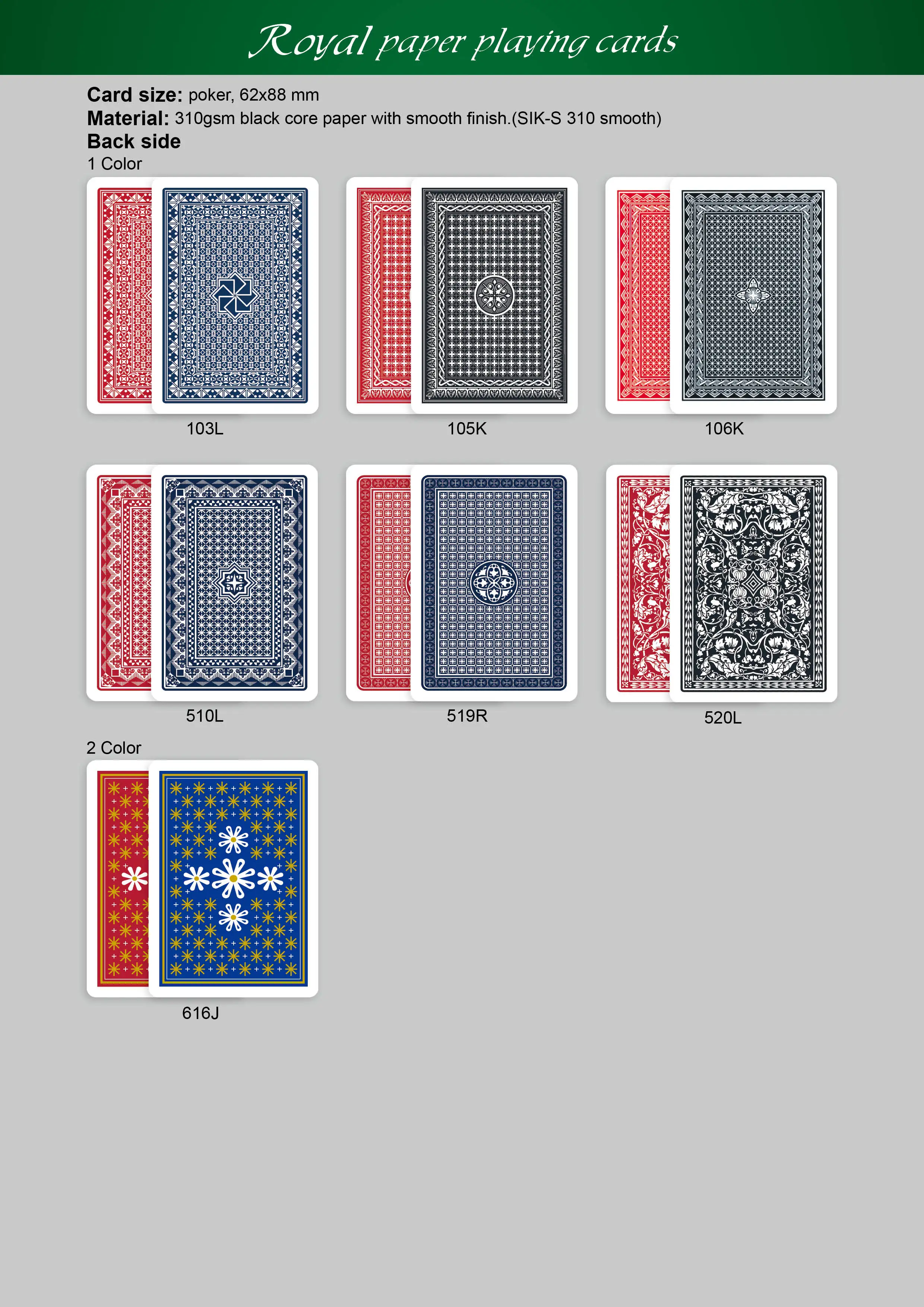 ROYAL Special Left-Handed Playing Cards - 54 Durable Paper Cards with 4 ...
