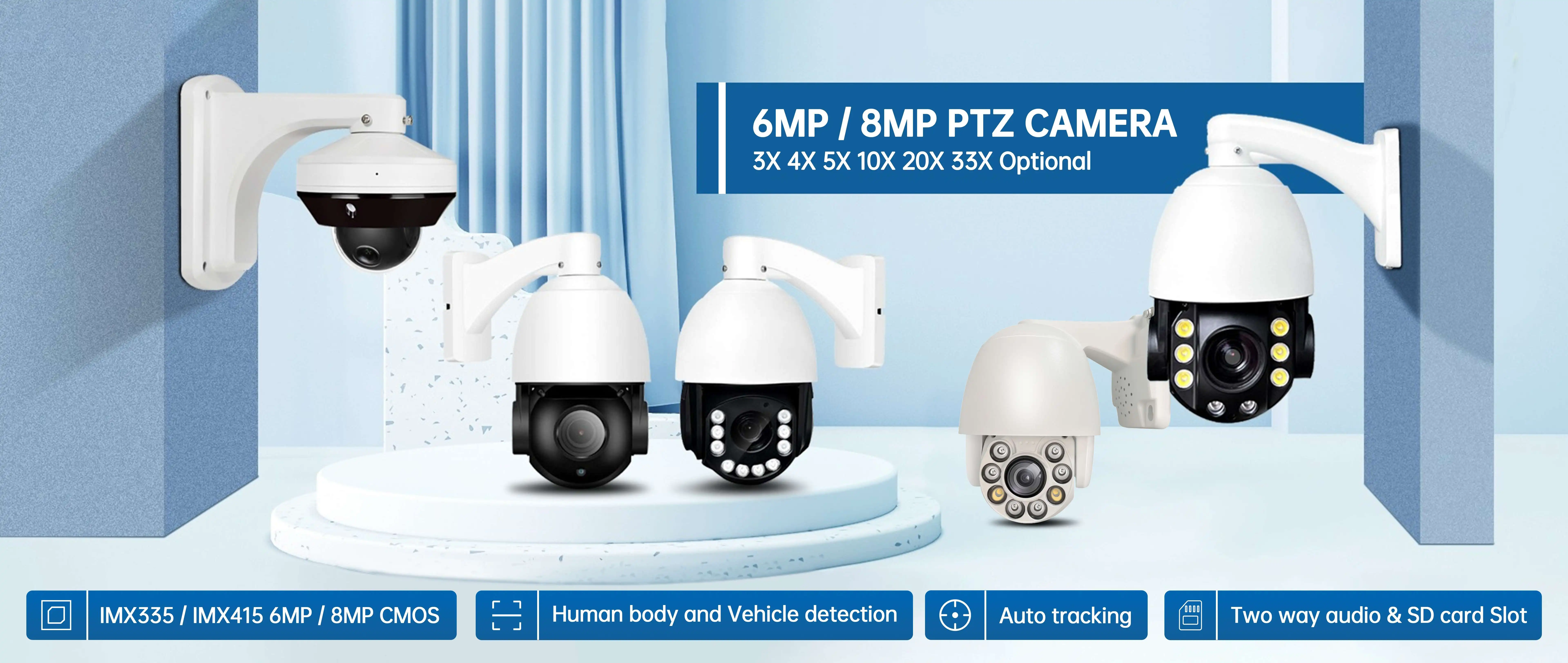 Hikvision 7 Inch 6mp Colorvu Ptz Ip Camera With 20x Optical Zoom & Two ...
