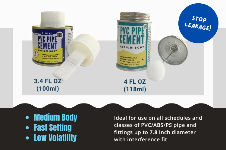 Wholesale 100 Ml Pvc Solvent Cement Pipe Glue With Brush Applicator ...