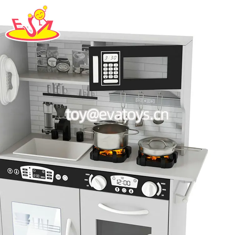 Customize Cooking Pretend Role Play Wooden Play Kitchen Set for Kids ...